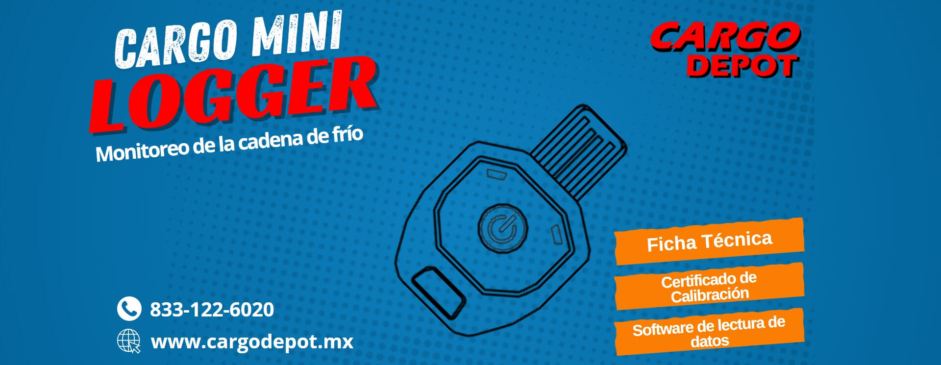 Cargo Mini Logger - Registrador de Temperatura Económico